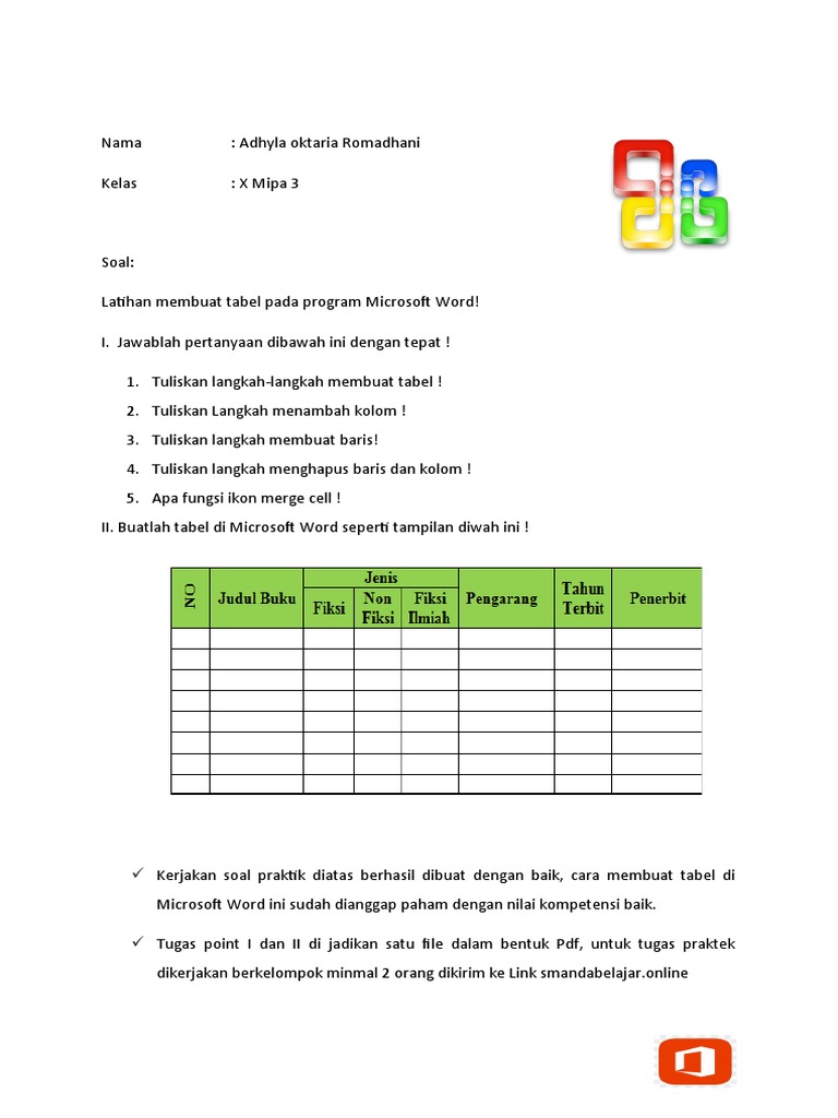 Panduan Tabel di Microsoft Word | PDF