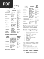 Tempo Markings - Guide | PDF | Tempo | Music Theory