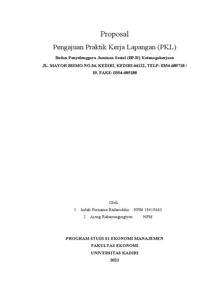 Proposal BPJS | PDF