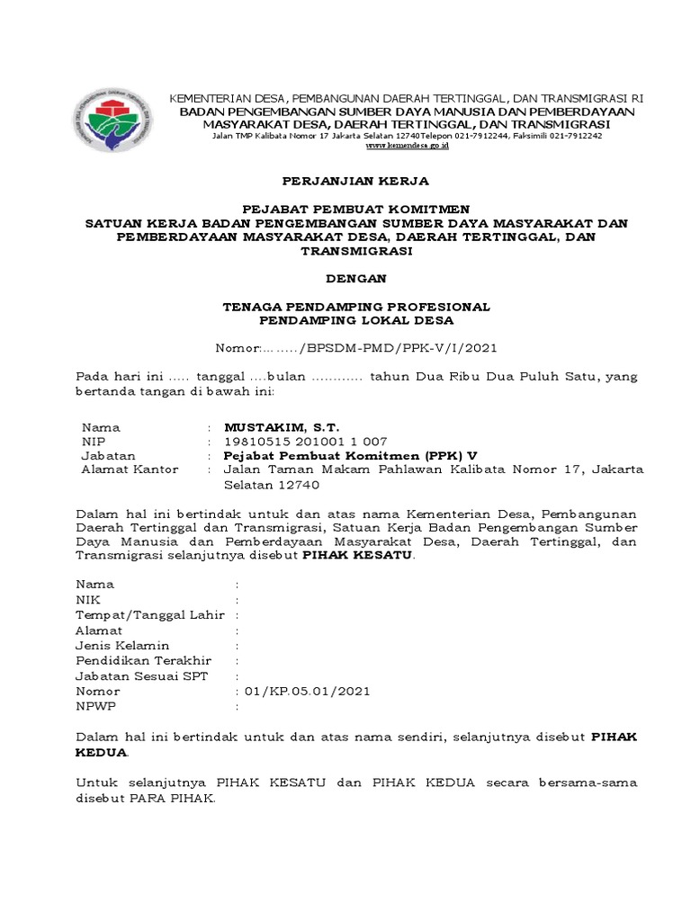 001 - Draft SPK PLD 2021 - New | PDF