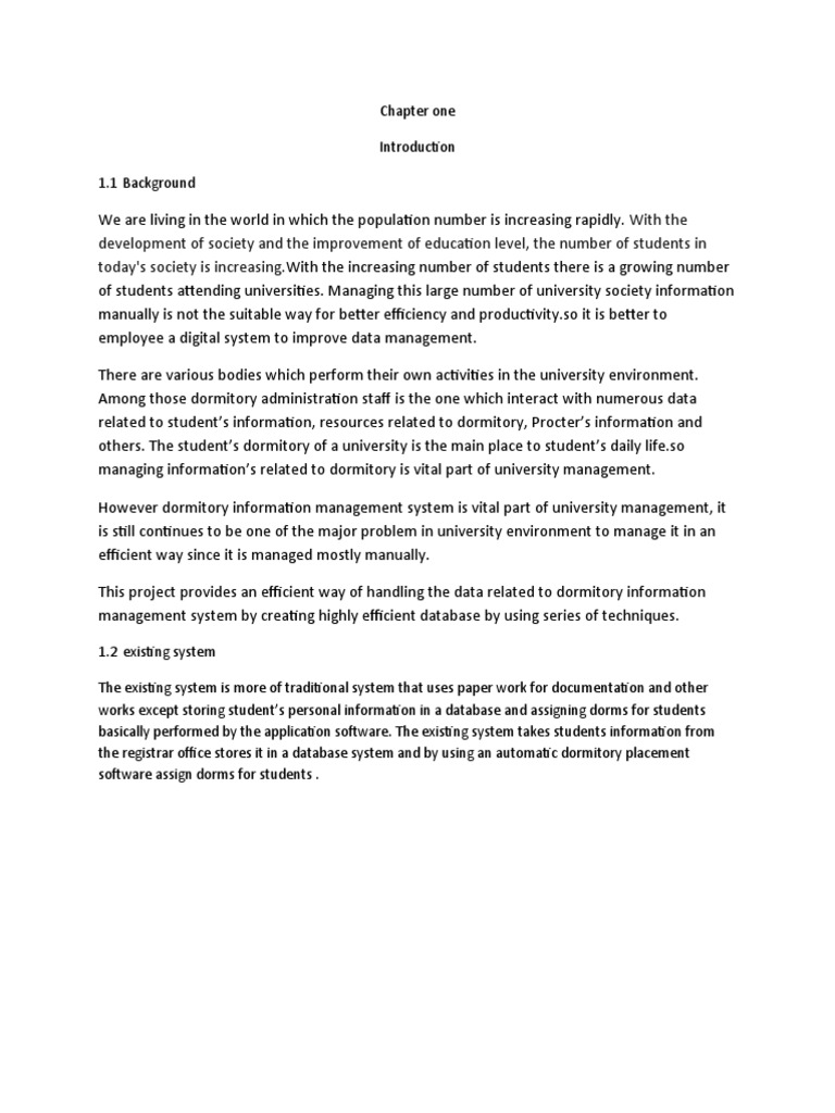 Efficient Dormitory Management System | PDF | Career & Growth