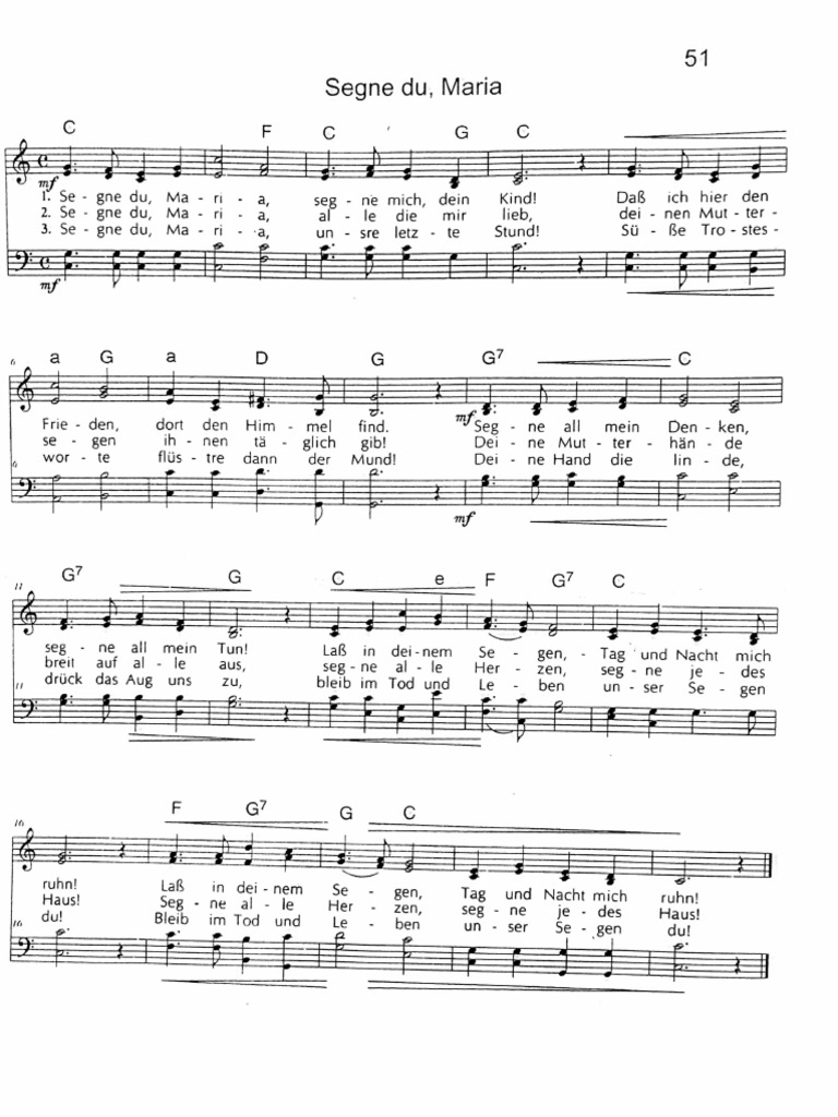 Segne Du Maria Mit Noten