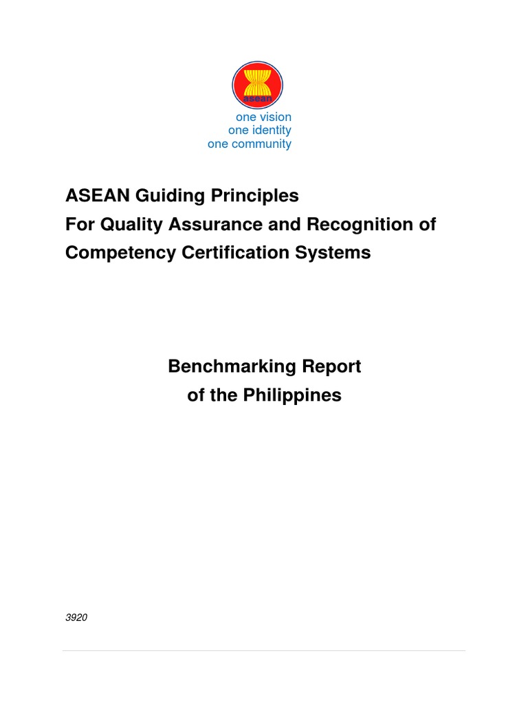 Benchmarking Report of The Philippines To ASEAN Guiding Principles ...