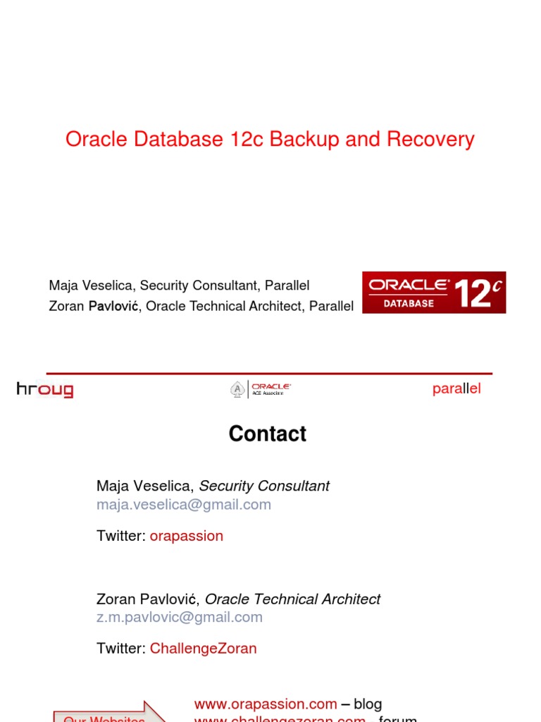 Oracle Database 12c Backup and Recovery | PDF | Backup | Databases