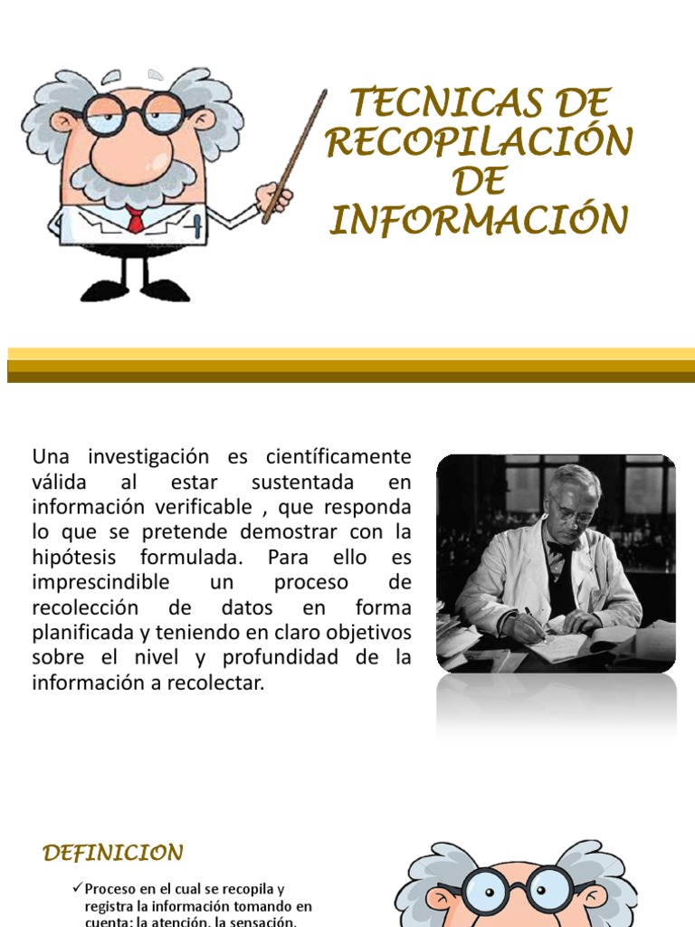 Tecnicas de Recopilación de Información | PDF | Cuestionario | Sicología