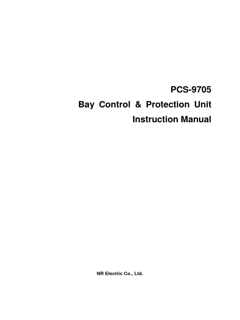 PCS-9705 - X - Instruction Manual - EN - Customized - ECKF162122 - R1.10 Bay Control N ...