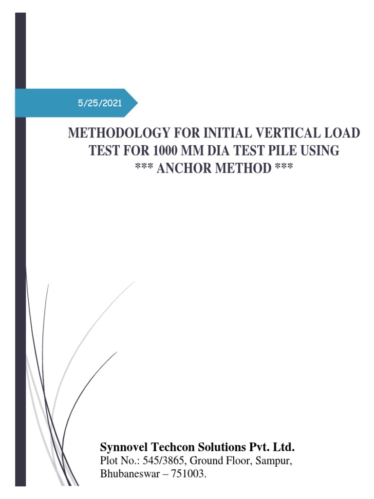 26.05.2021-METHOD STATEMENT - VERTICAL LOAD TEST by Anchor Method | PDF ...