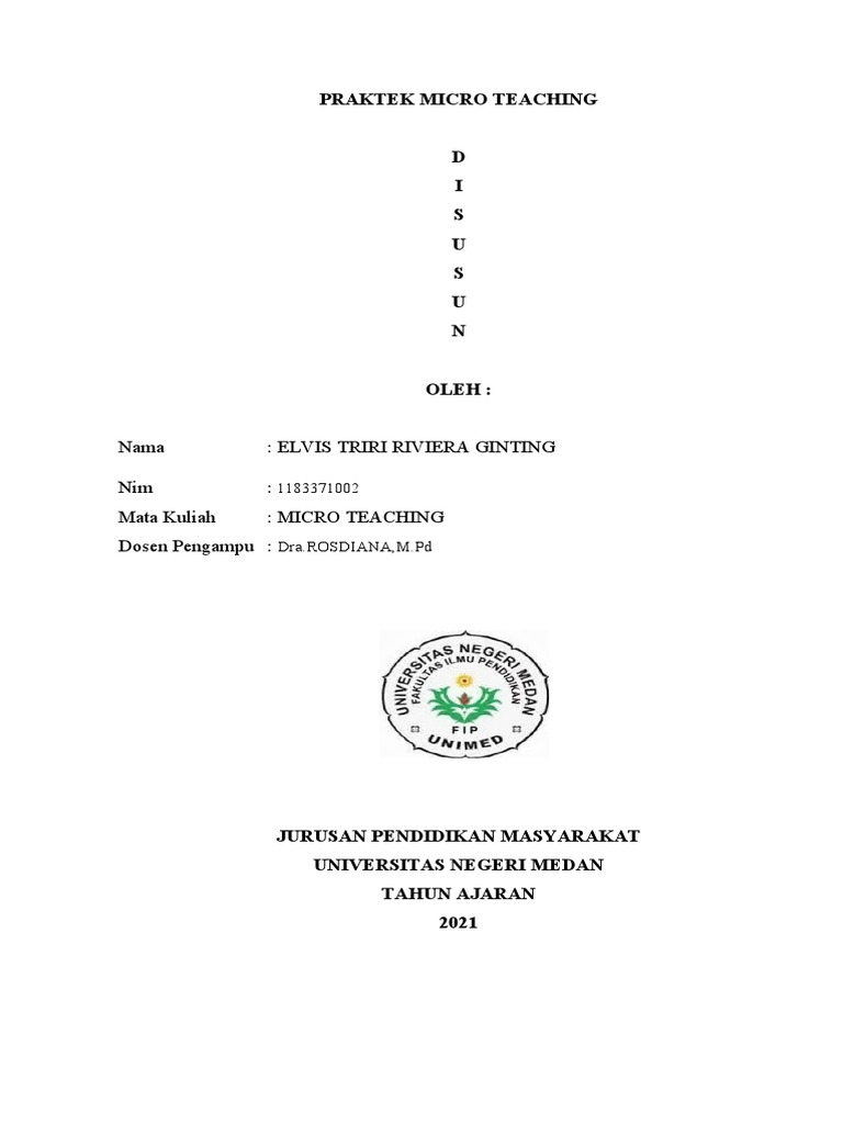 RPP Micro Teaching ELVIS | PDF