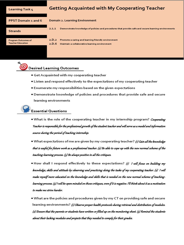 Teaching Internship: Roles & Expectations | PDF | Teachers | Mentorship