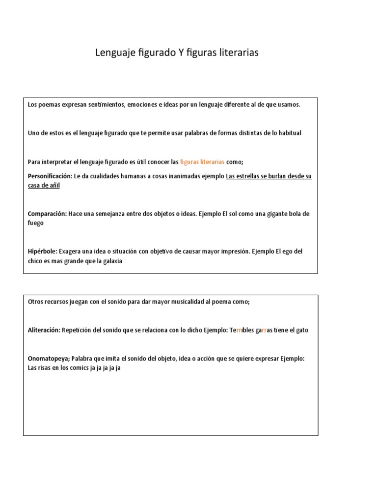Lenguaje Figurado Y Figuras Literarias | PDF