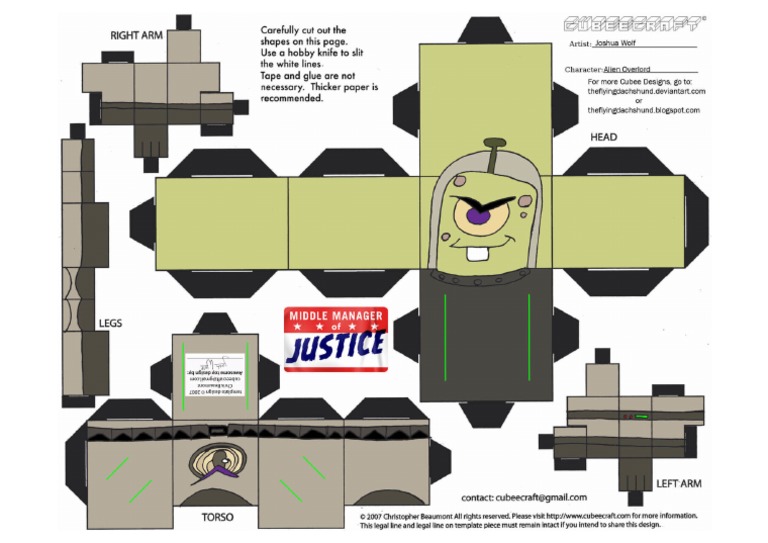 Alien Overlord Paper Toy Paper Craft | PDF
