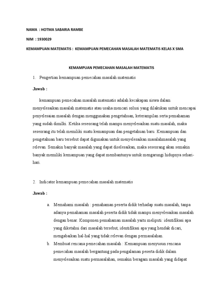 Evaluasi Pemecahan Masalah | PDF | Karier & Perkembangan | Pengembangan Diri