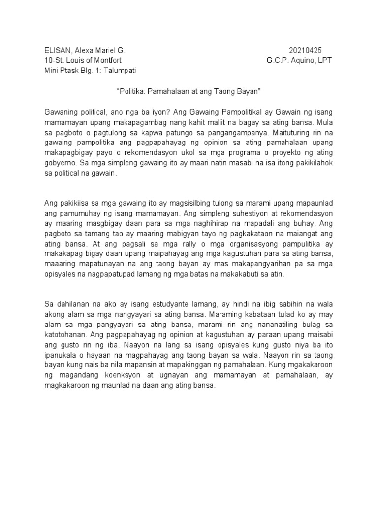 Talumpati Format | PDF