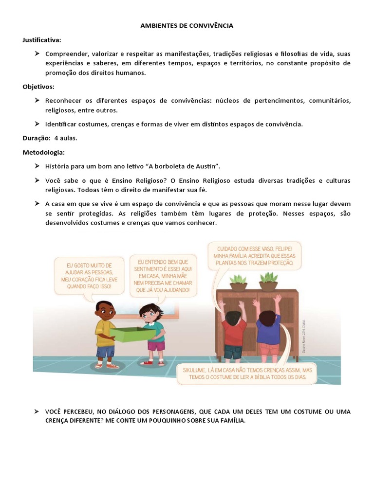 Espaços de Convivência no Ensino Religioso | PDF | Rio | Amor