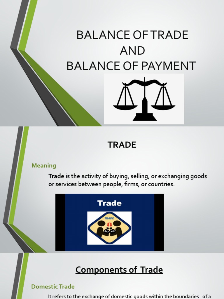 Balance of Trade | PDF | Balance Of Payments | Capital Account