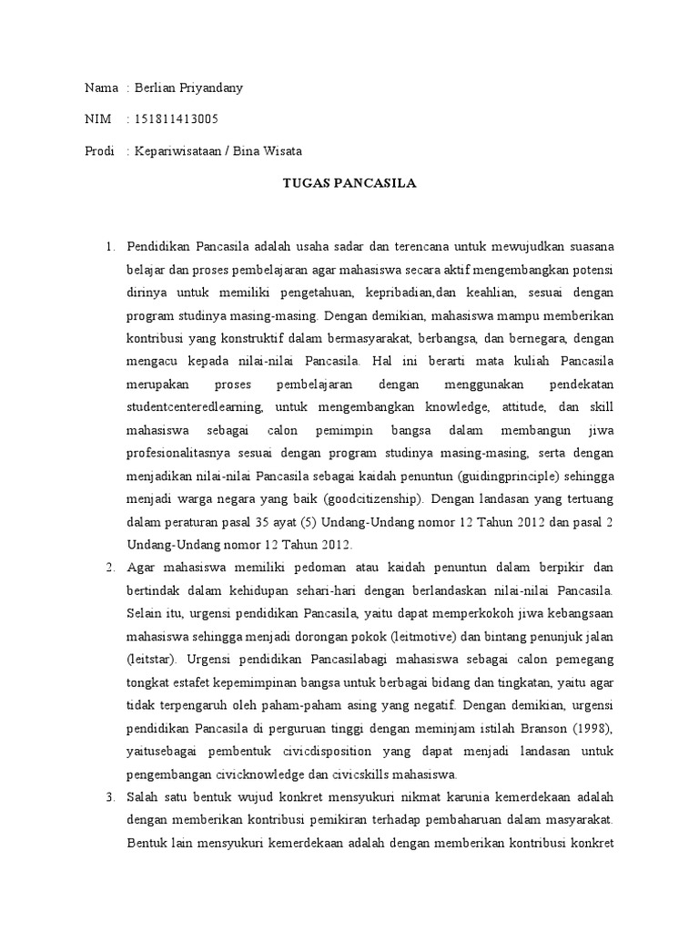 Tugas Pancasila | PDF