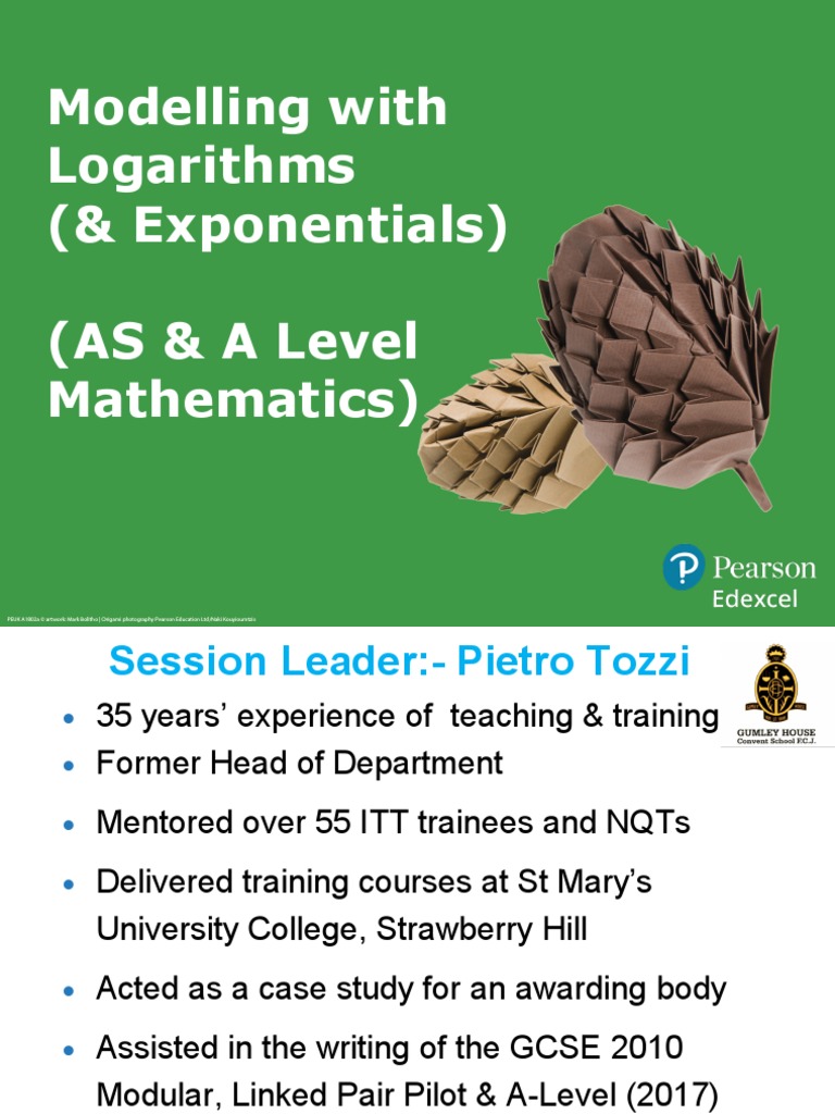0-Modelling With Logs (AS) CPD Session | PDF | Gce Advanced Level ...