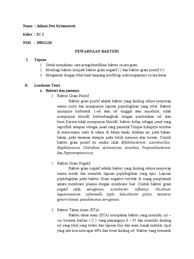 Pewarnaan Bakteri Gram | PDF