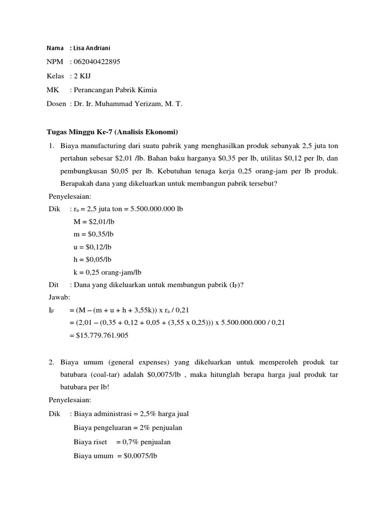 Lisa Andriani - Tugas Minggu Ke 7 - PPK-dikonversi | PDF | Metode ...