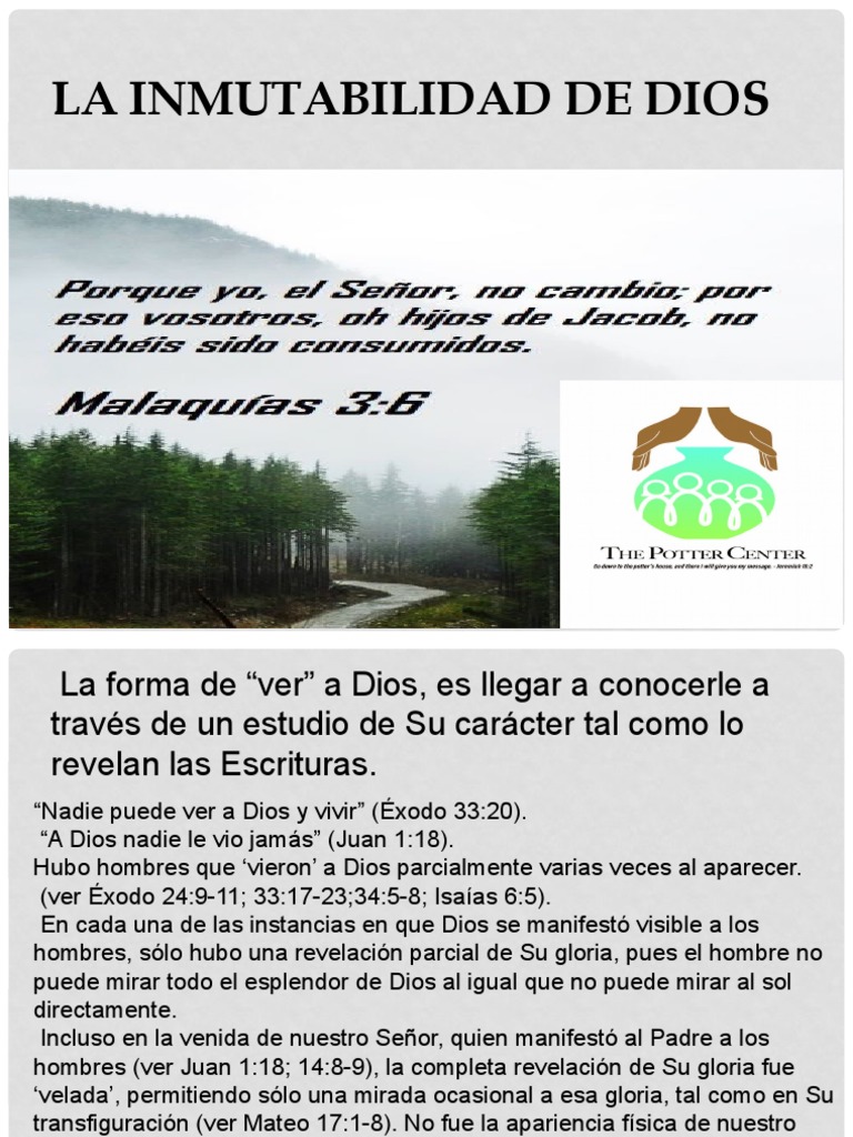 Inmutabilidad de Dios | PDF | Moisés | Contenido bíblico