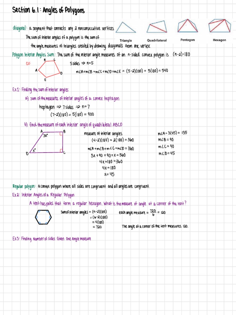 Geometry: Polygon Angles Guide | PDF | Polygon | Geometric Objects