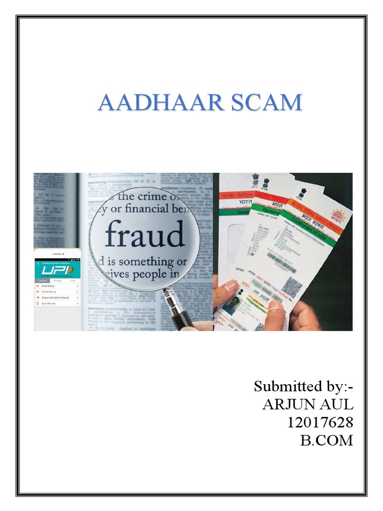 (18 30) Marks Aadhaar Scam BSL Final | PDF | Identity Document | Access Control