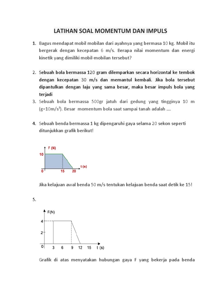 Soal Momentum dan Impuls Lengkap | PDF