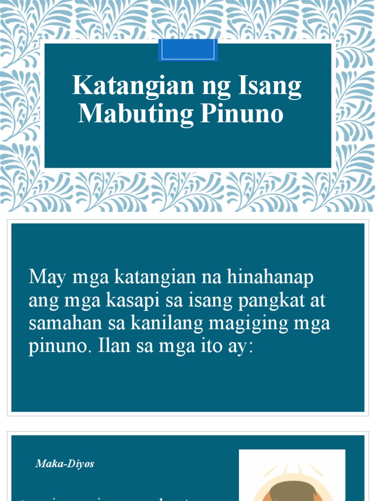 Katangian NG Isang Pinuno AP 2 | PDF