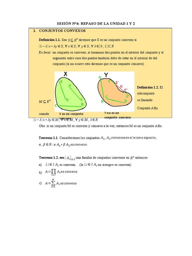 Sesión 4 | PDF | Optimización Matemática | Conjunto convexo