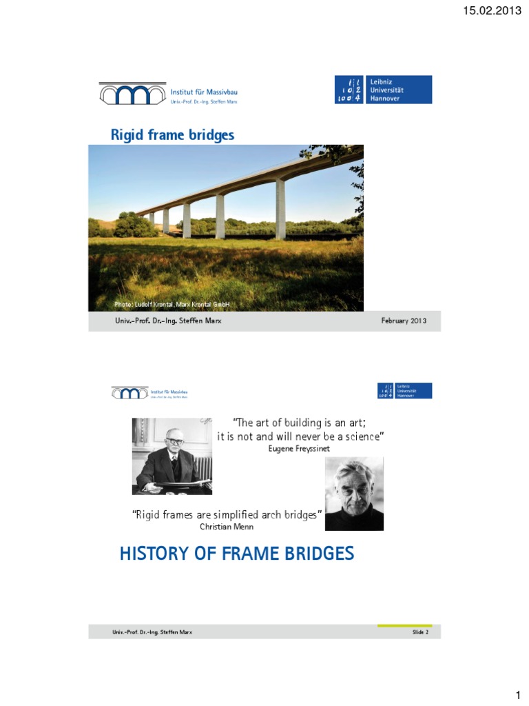 History of Rigid Frame Bridges | PDF | Prestressed Concrete | Creep ...
