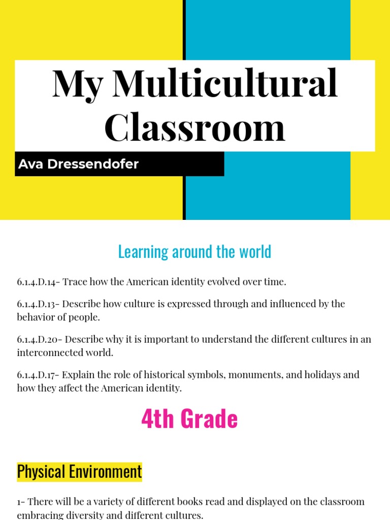 Multicultural Classroom | PDF | Multiculturalism | Classroom