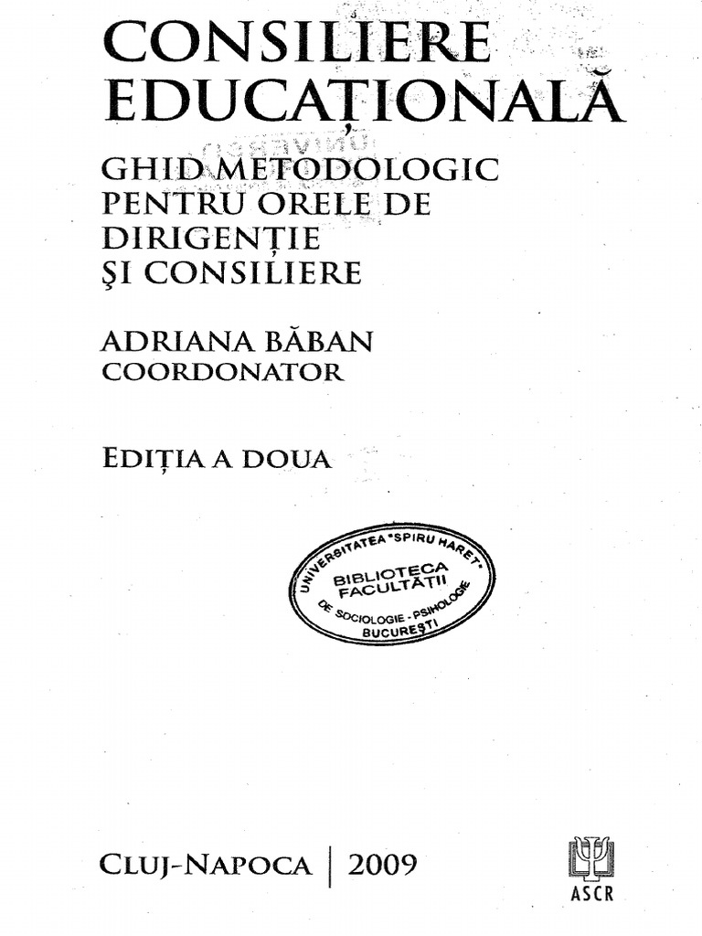 Baban - Consiliere Educationala | PDF