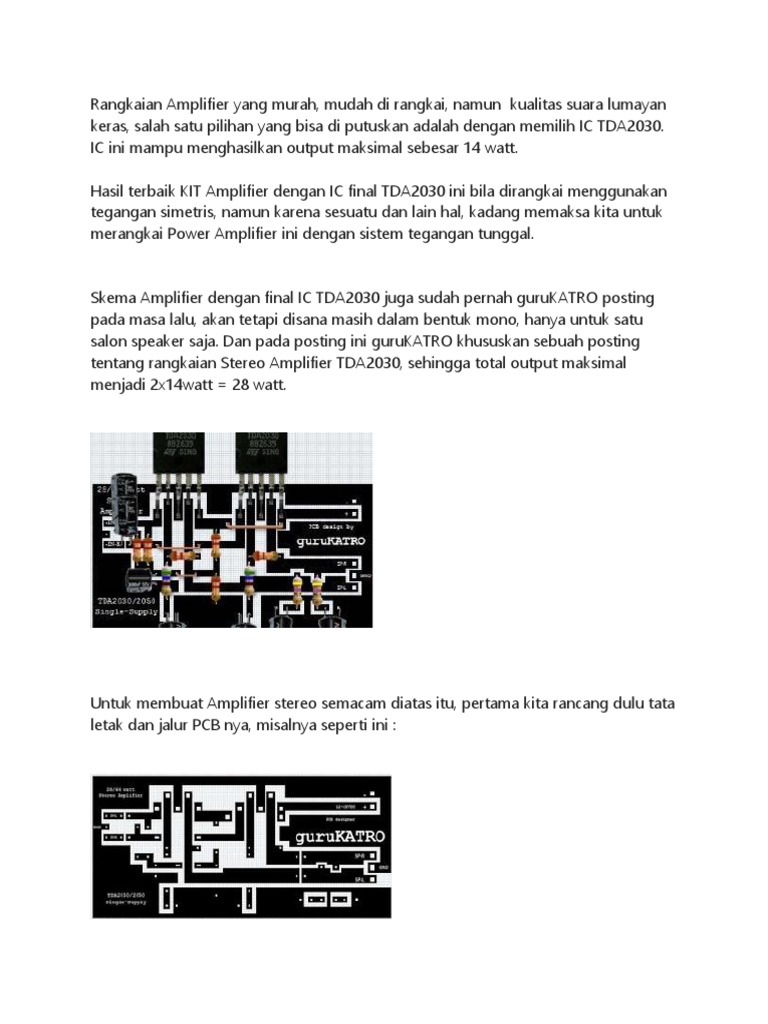 Ampli Tda2030 Stereo Pdf