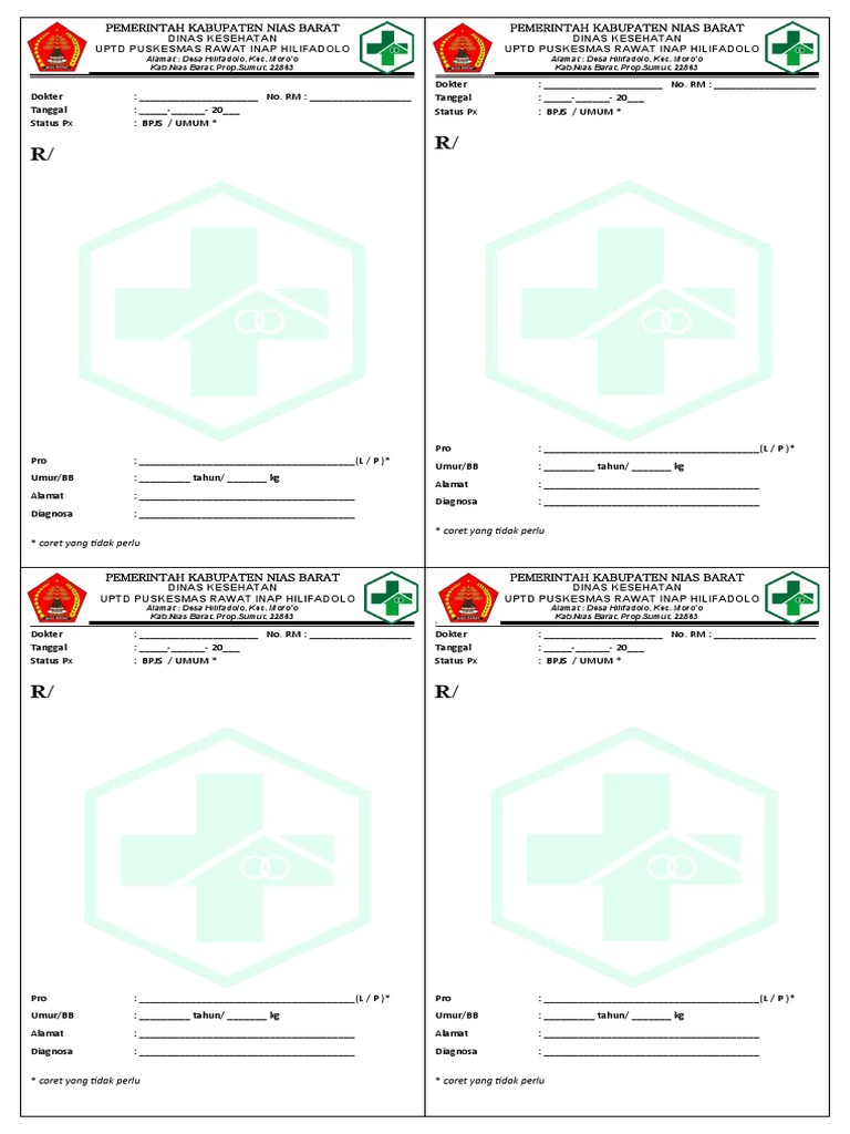 Contoh Resep Obat | PDF