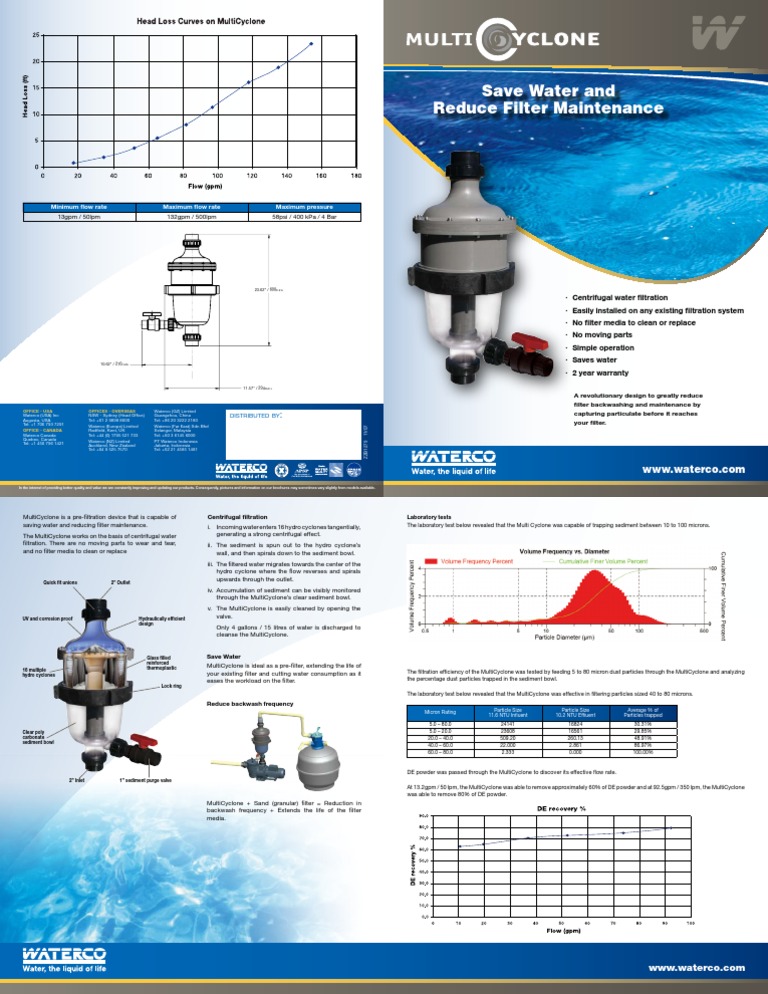 MultiCyclone Brochure USA | PDF | Filtration | Water