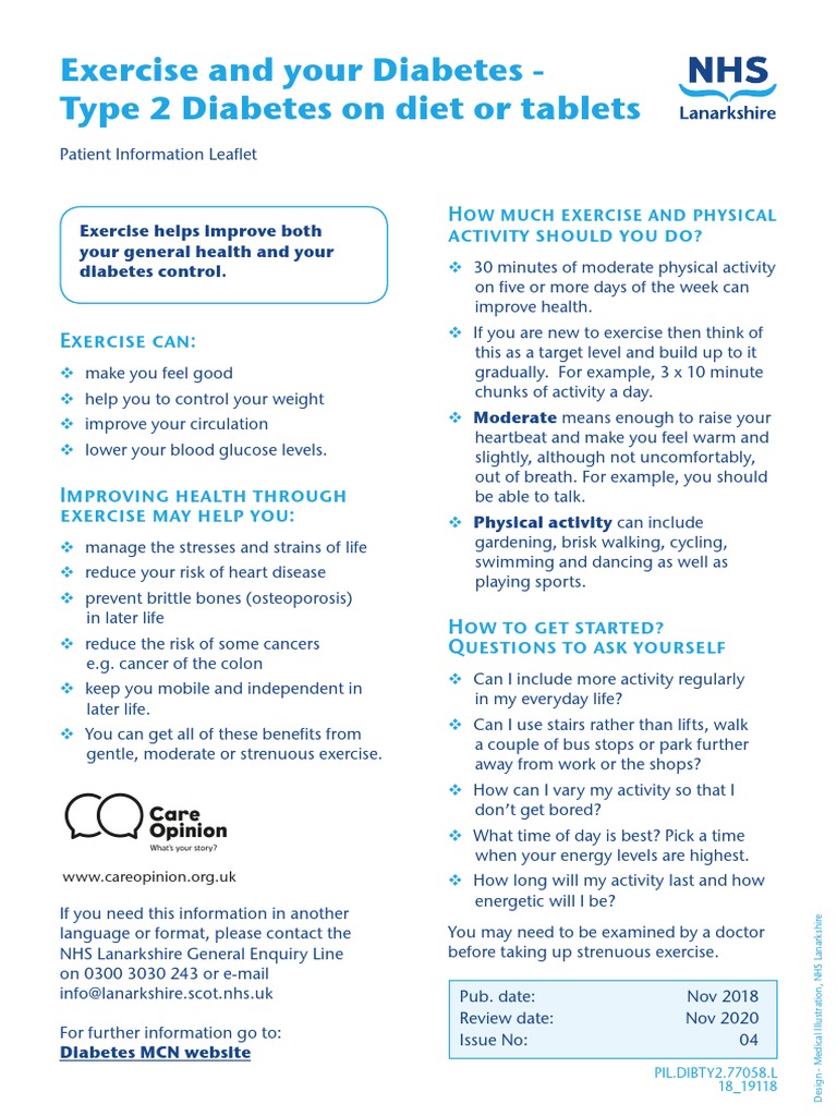 Diabetes and Exercise | PDF | Health Care | Diseases And Disorders