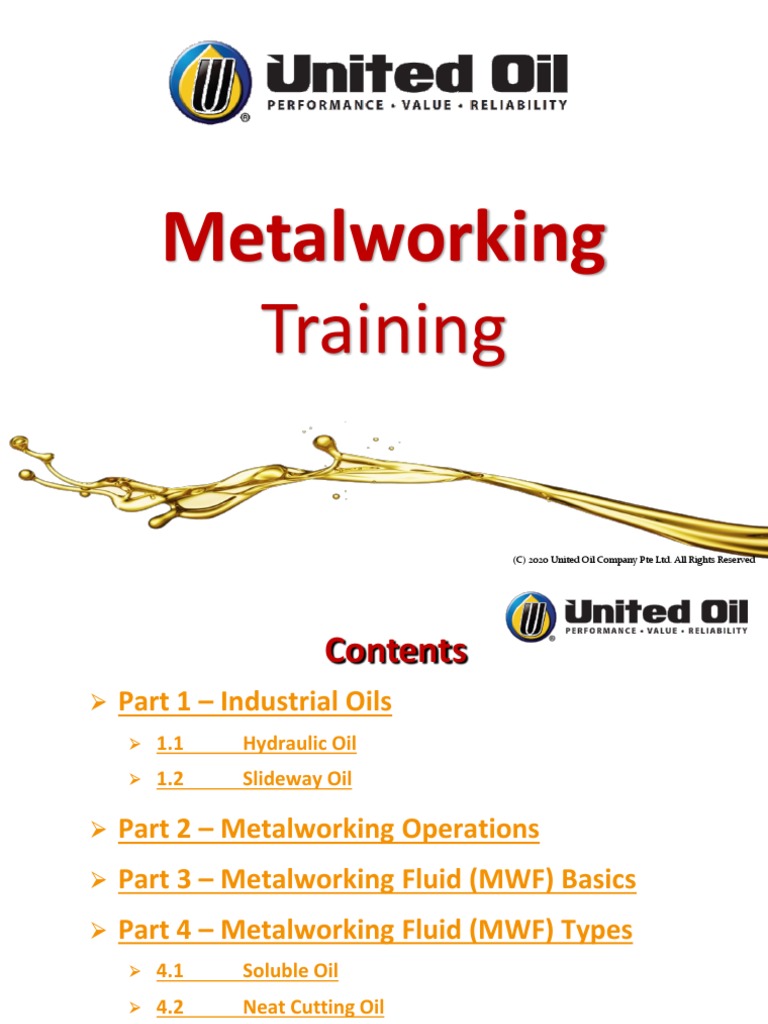 MWF Training | PDF | Grinding (Abrasive Cutting) | Viscosity