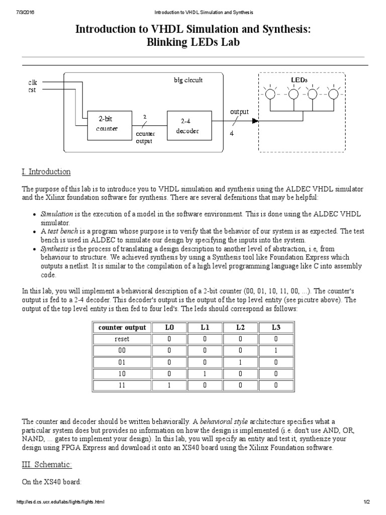 Introduction To VHDL Simulation and Synthesis | PDF | Vhdl | Systems ...
