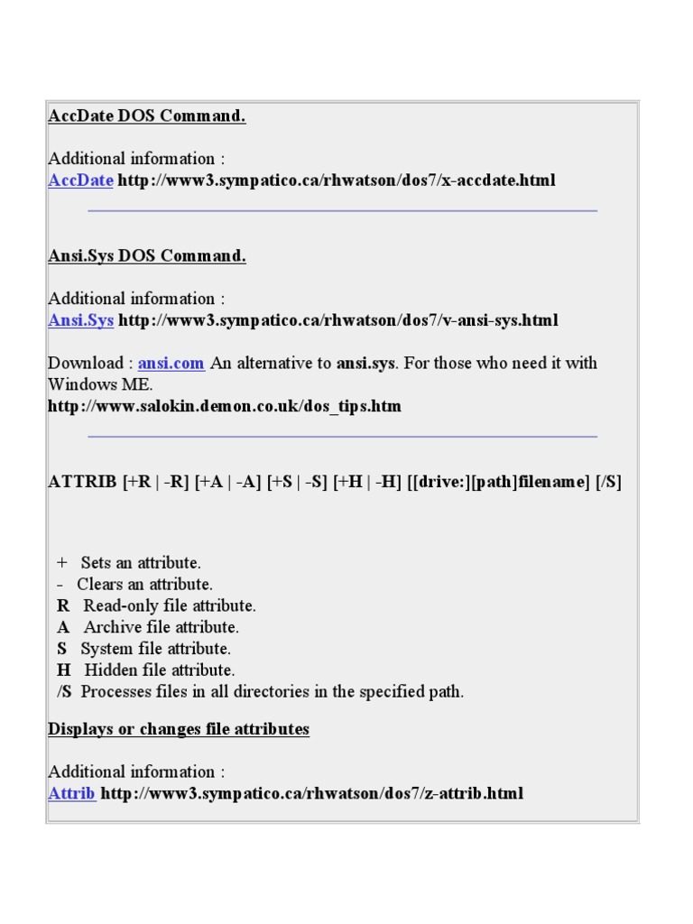 AccDate DOS Command | PDF | Computer File | Command Line Interface AccDate DOS Command | PDF | Computer File | Command Line Interface