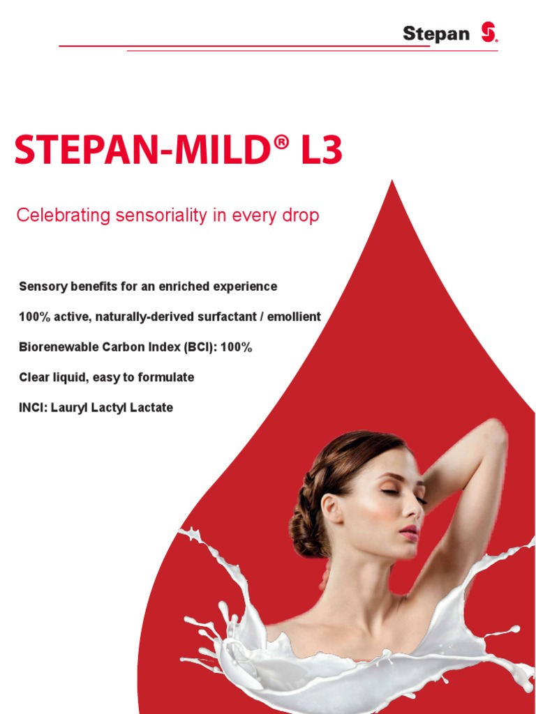 Stepan-Mild® L3: Celebrating Sensoriality in Every Drop | PDF | Shampoo ...