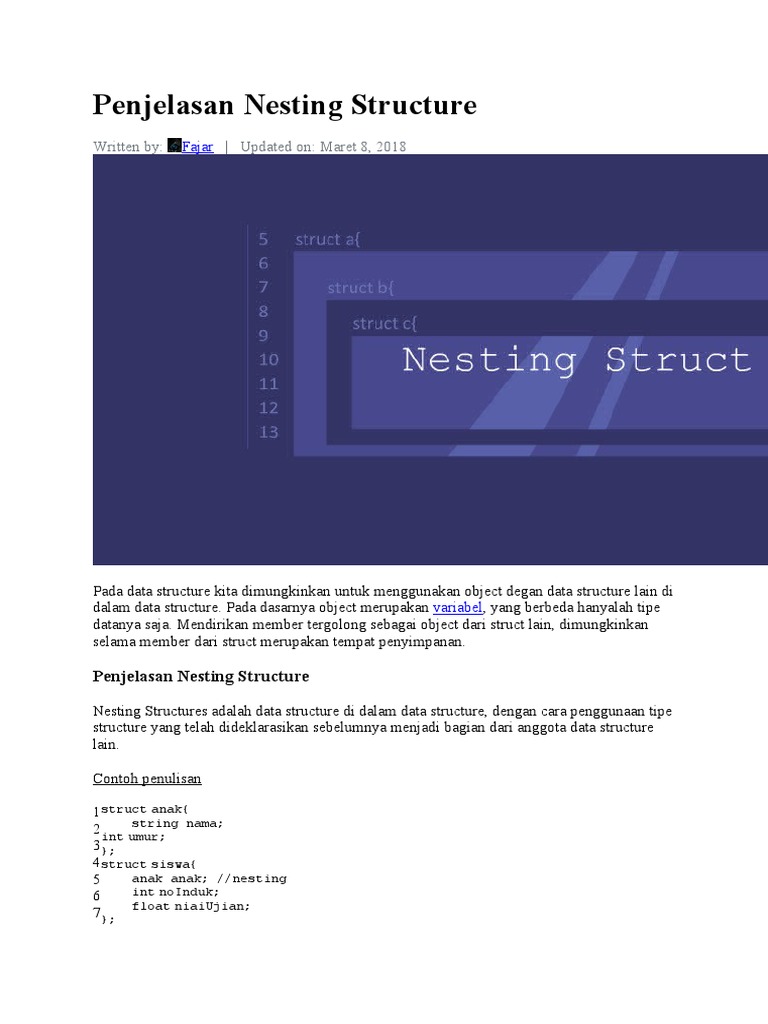 Penjelasan Nesting Structure | PDF
