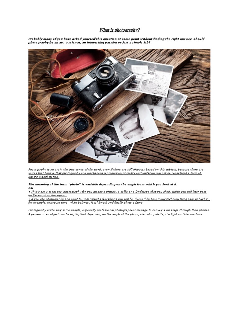 Understanding Photography Basics | PDF