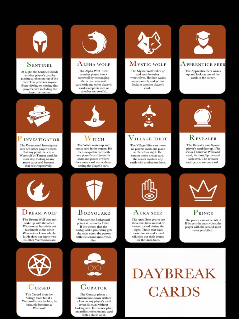 Daybreak Cards | PDF