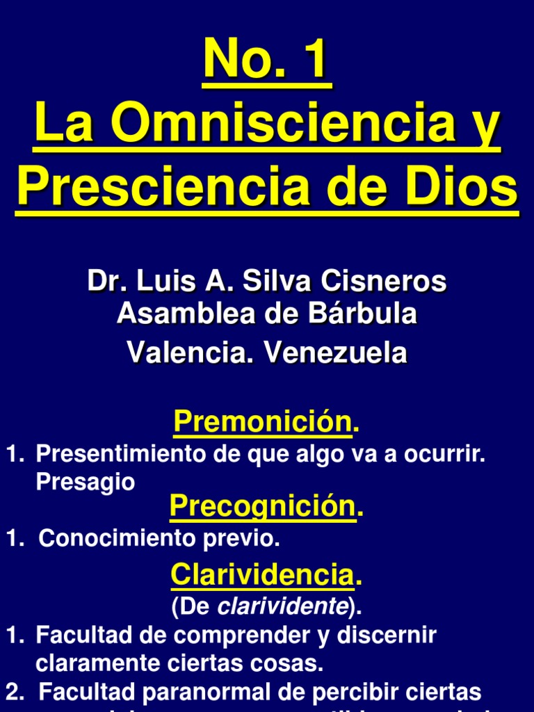 La Omnisciencia de Dios | PDF | Jehová | Dios