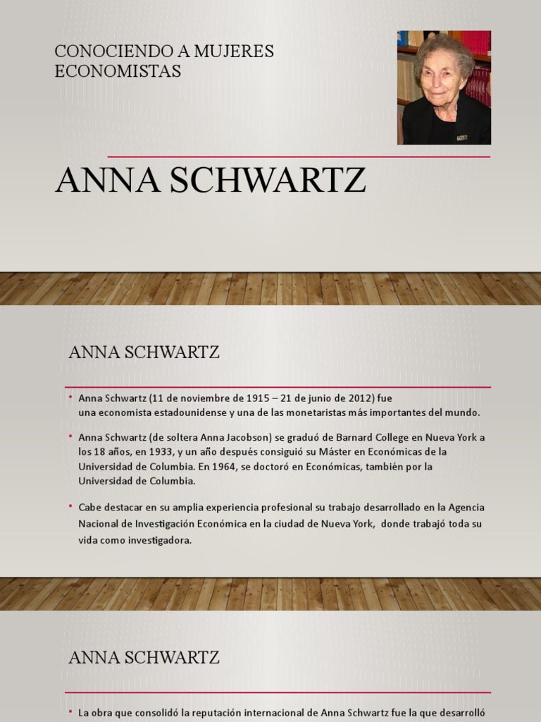 Anna Schwartz: Pionera Monetarista | PDF | Milton Friedman | Inflación