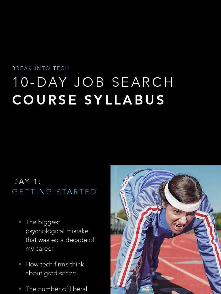 Break Into Tech - Course Syllabus | PDF