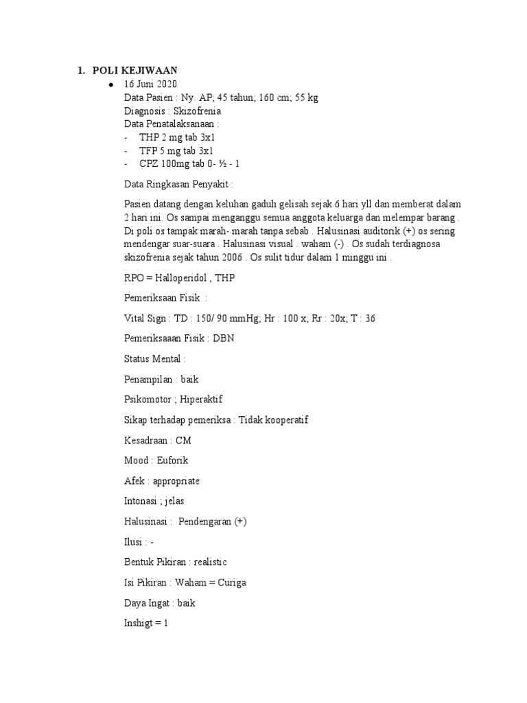 Borang Poli Kejiwaan | PDF | Pengembangan Diri | Kesehatan Holistik