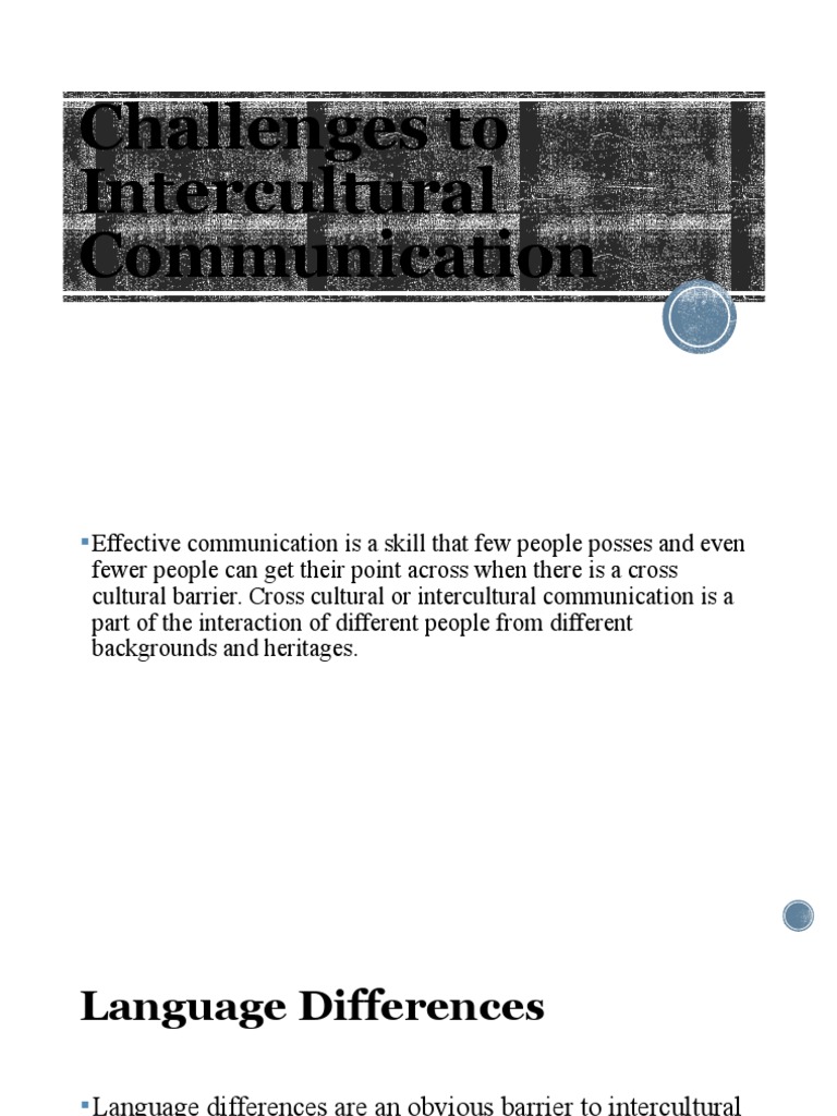 Challenges To Intercultural Communication | Download Free PDF | Cross ...