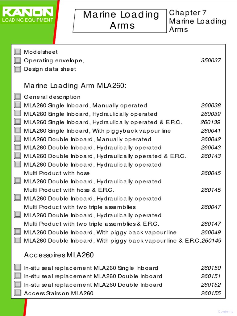 Marine Loading Arm Specifications | PDF | Gas Technologies | Mechanical ...