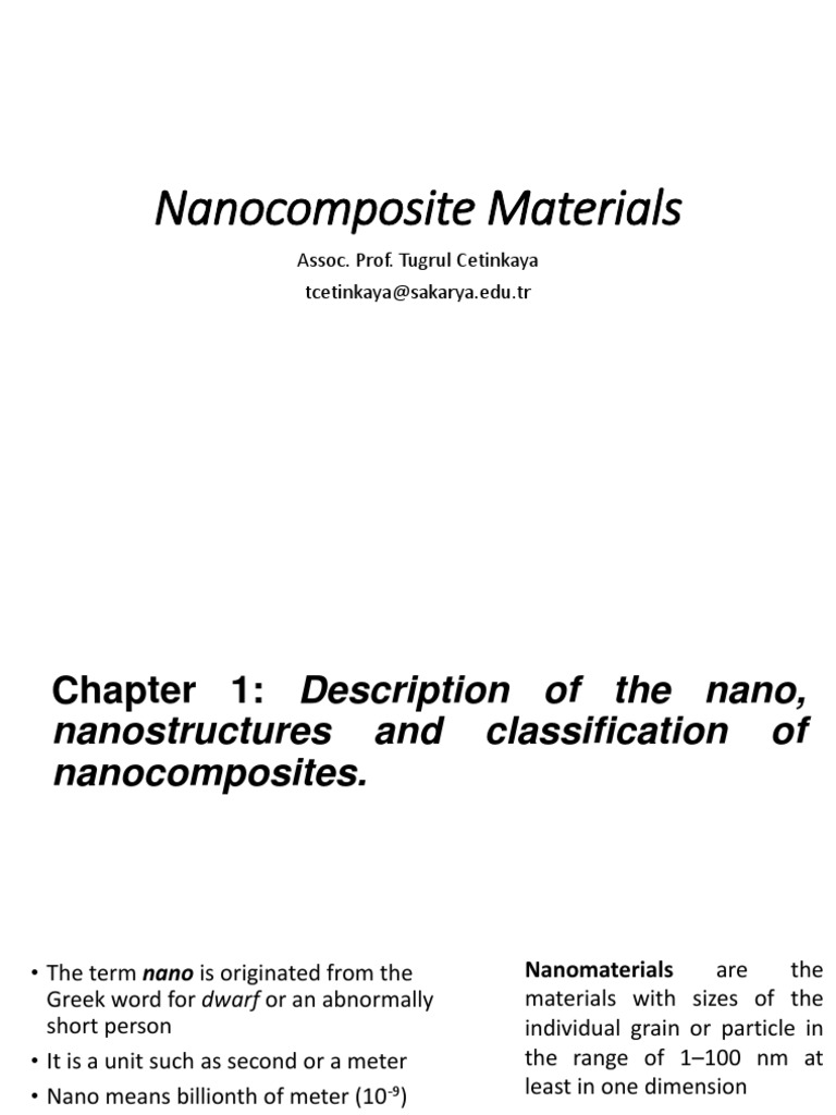 Overview of Nanocomposite Materials | PDF | Nanomaterials | Nanotechnology